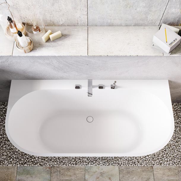 Nodens badekar fra massiv overflate