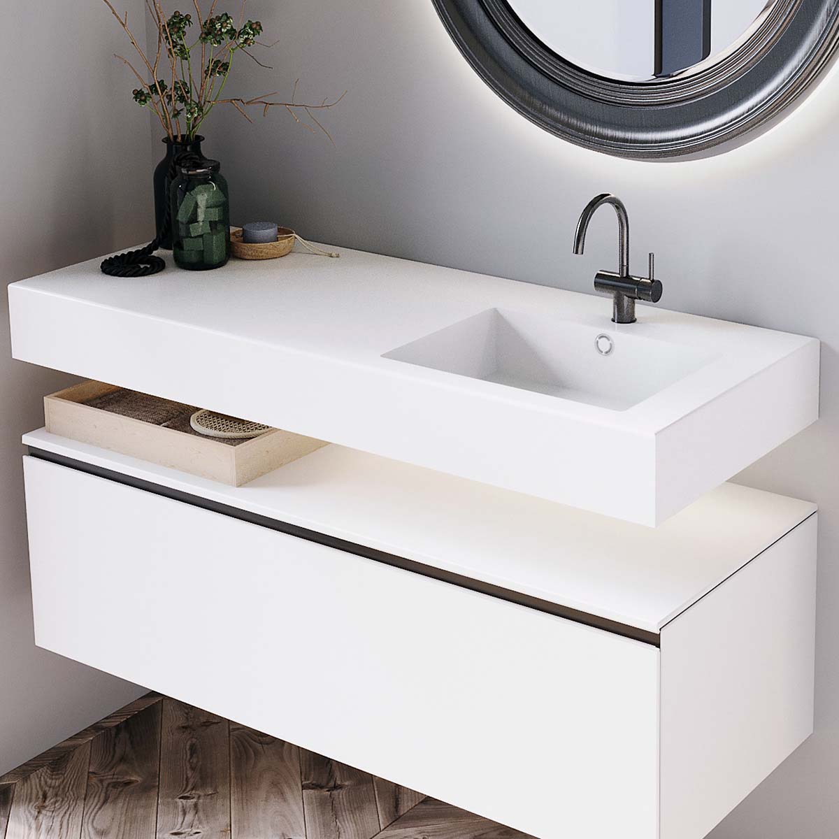 Badevask: Vask Corian® Quiet